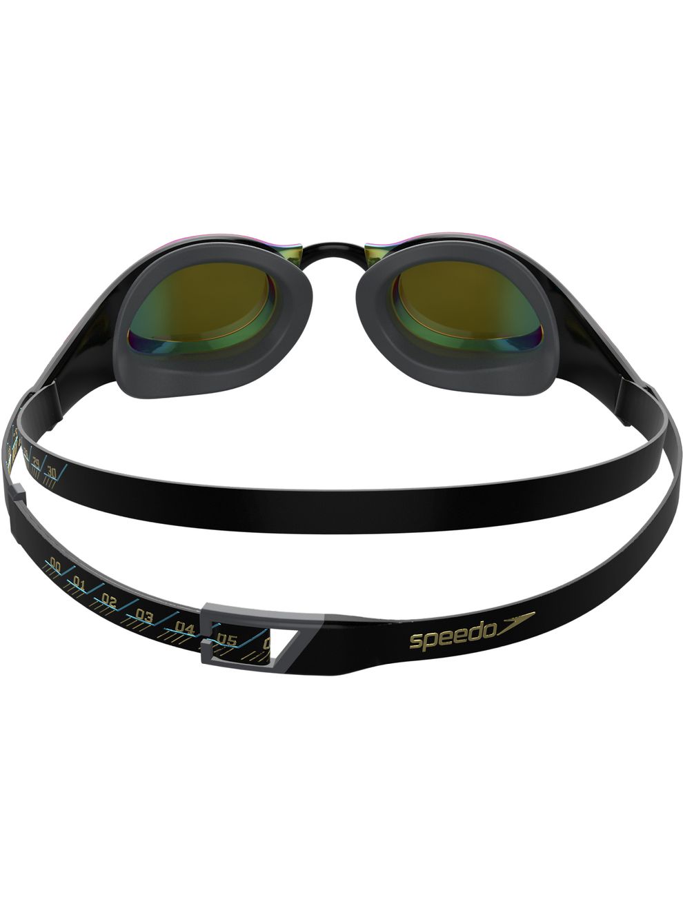 Speedo Pure Focus Mirrored Goggles - Black & Cool Grey