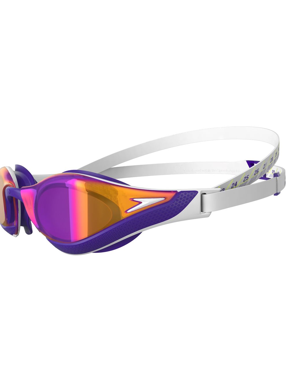Speedo Fastskin Pure Focus Mirrored Goggles - White & Violet