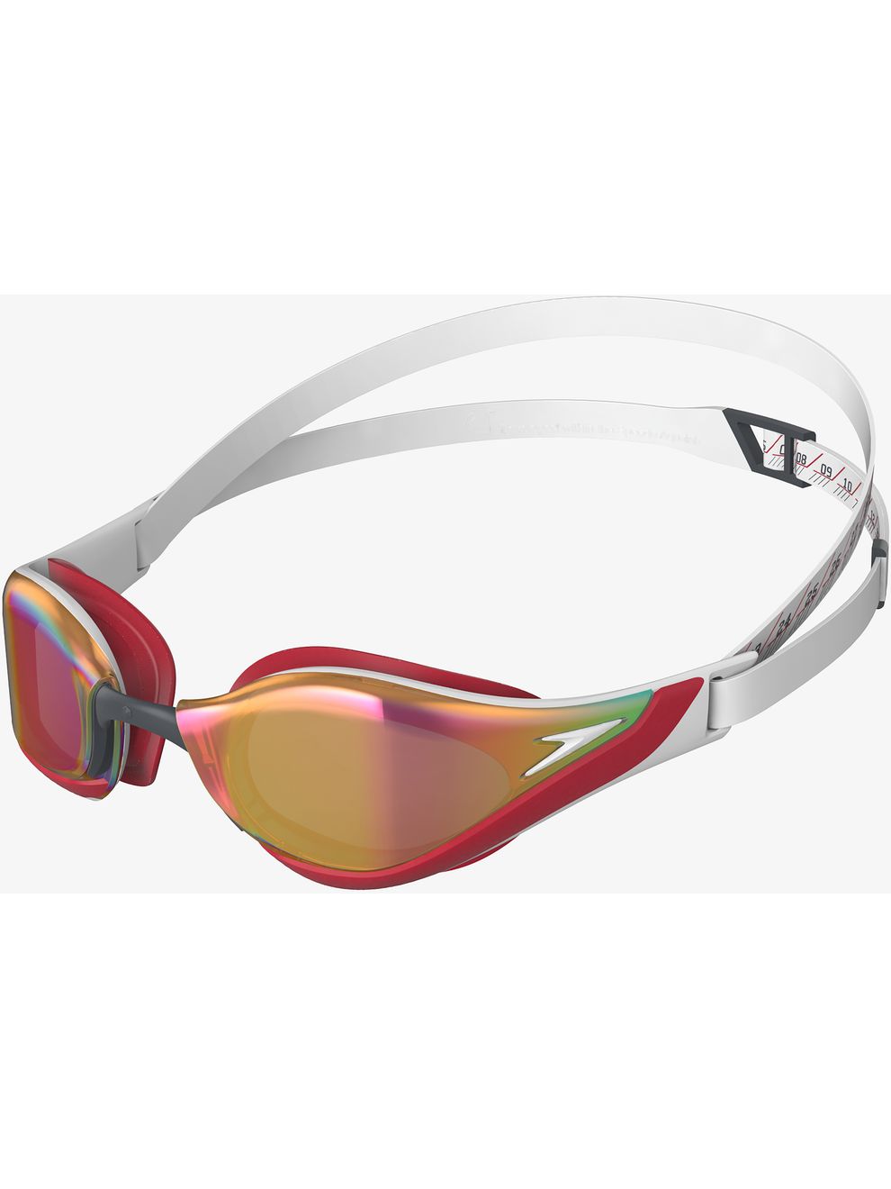Speedo Fastskin Pure Focus Goggles - Ruby Mirror/Phoenix Red/White/USA ...
