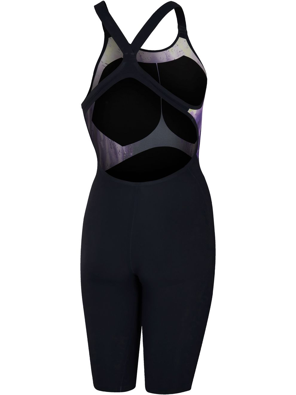 Speedo Fastskin LZR Pure Valor Openback Kneelength - Navy/Miami Lilac ...