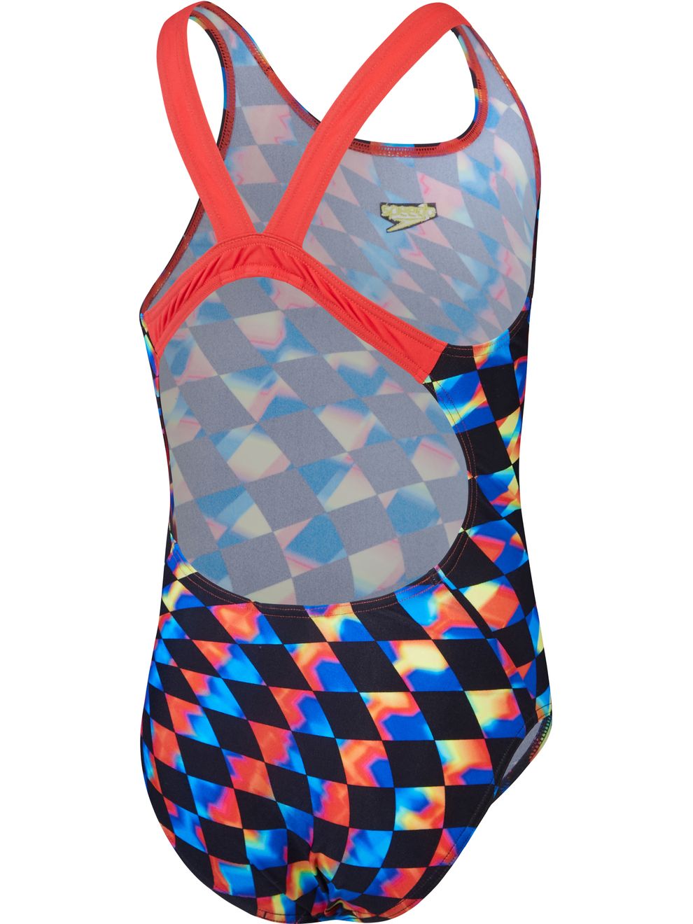 Speedo Leaderback One Piece - Black/Watermelon/Cobalt/Pink