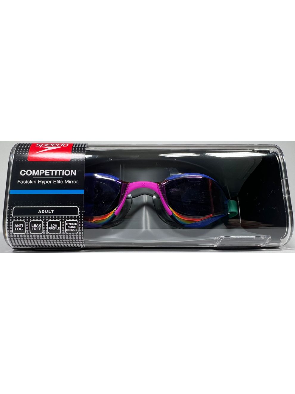 Speedo Fastskin Hyper Elite Goggles - Ruby Mirror/Green/Cobalt/Orchid