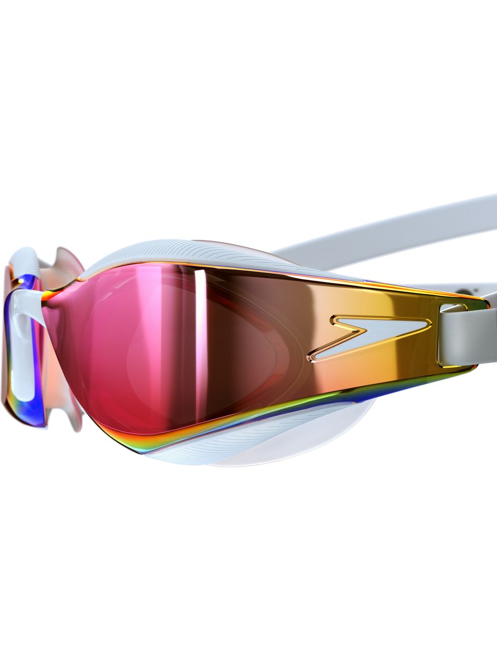 Speedo Fastskin Hyper Elite Goggles - Rose Gold Mirror/White/Oxide Grey