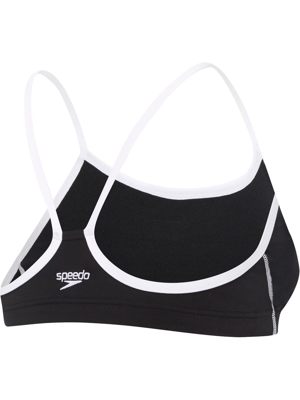Speedo Crop Top - Black/White