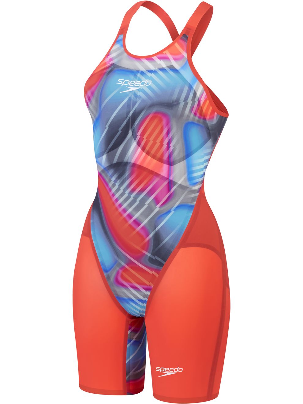 Speedo Fastskin LZR Pure Valor 2.0 Openback Kneeskin - Red/Blue