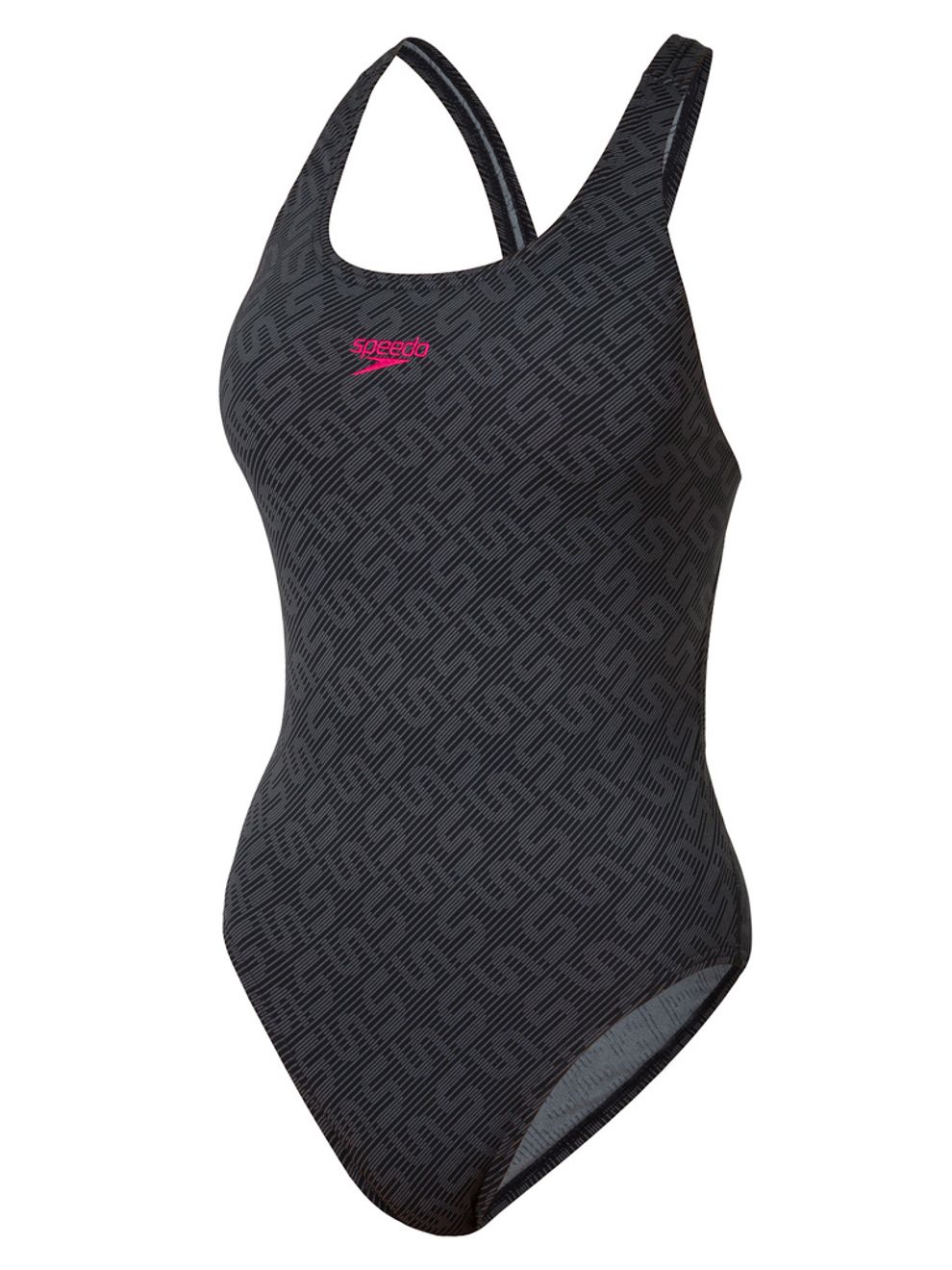 Speedo Monogram Soot One Piece Swimsuit