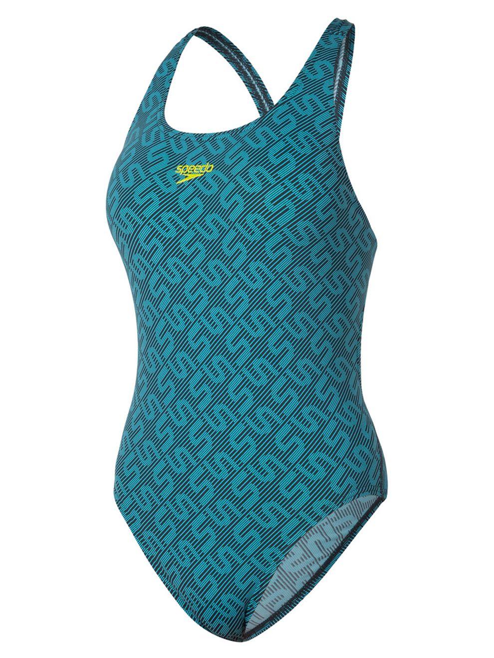 Speedo Monogram Turquoise One Piece Swimsuit
