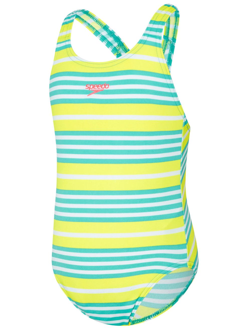 Speedo Stripey Medalist Blue Toddler Girls One Piece Swimsuit