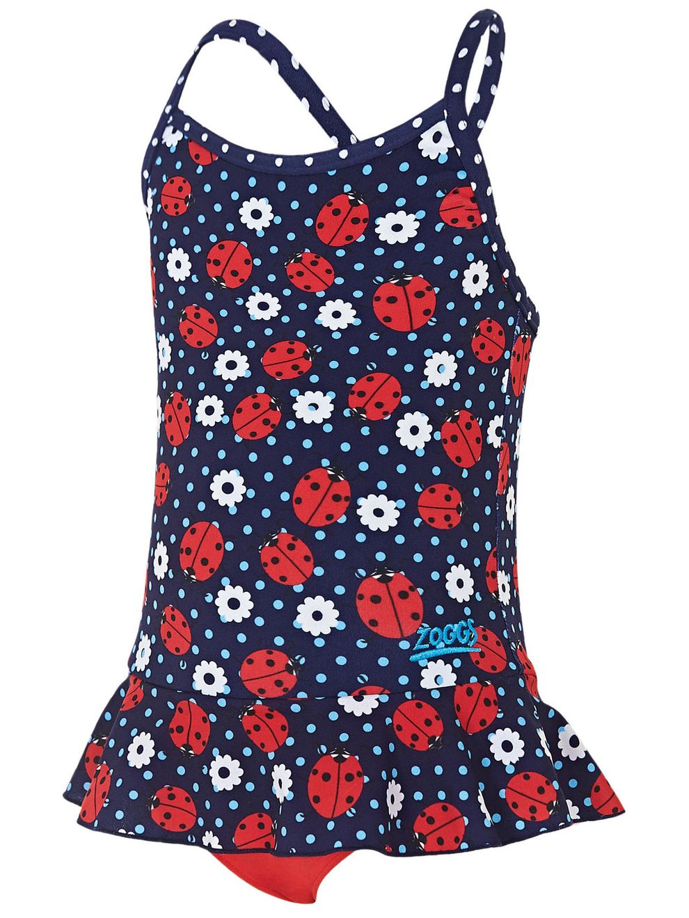 Zoggs Ladybug Cross Back Toddler Girls One Piece Swimsuit