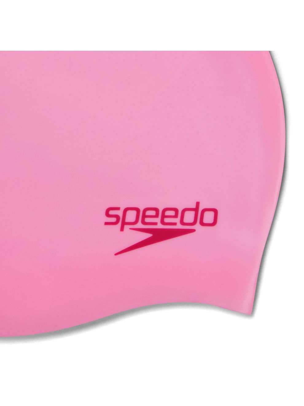 Speedo Junior Plain Moulded Swim Cap - Flamingo Pink/Electric Pink
