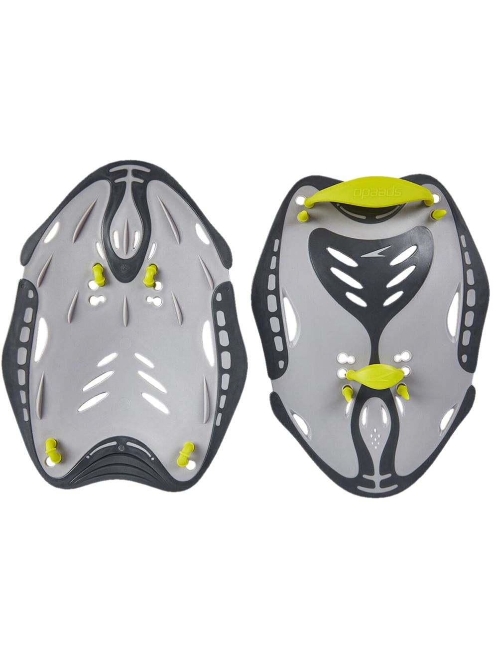 Speedo Biofuse Power Paddles - Oxide Grey & Lime Punch