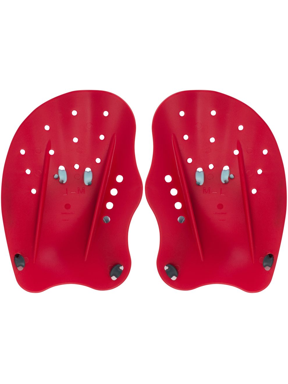 Speedo Tech Hand Paddles - Lava Red, Chilli Blue & Grey