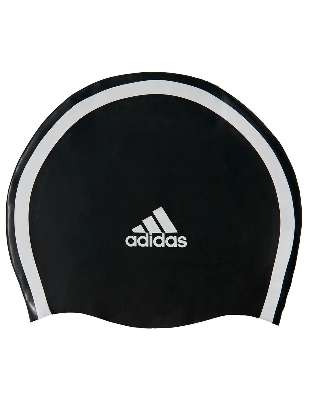 Adidas 3 Stripe Black Swim Cap