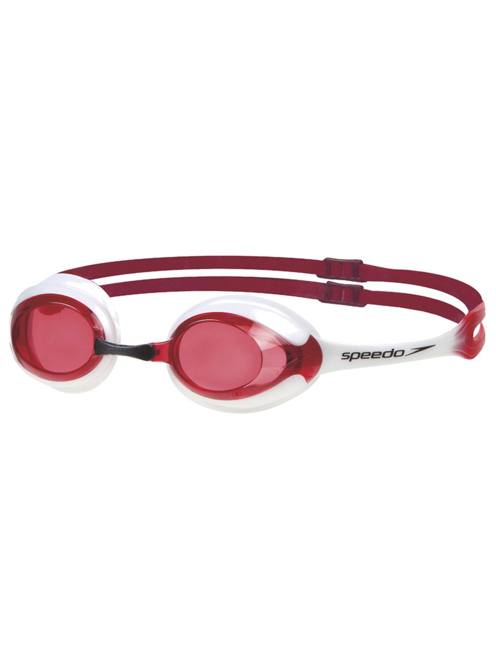 Speedo Merit White & Red Lens Goggles