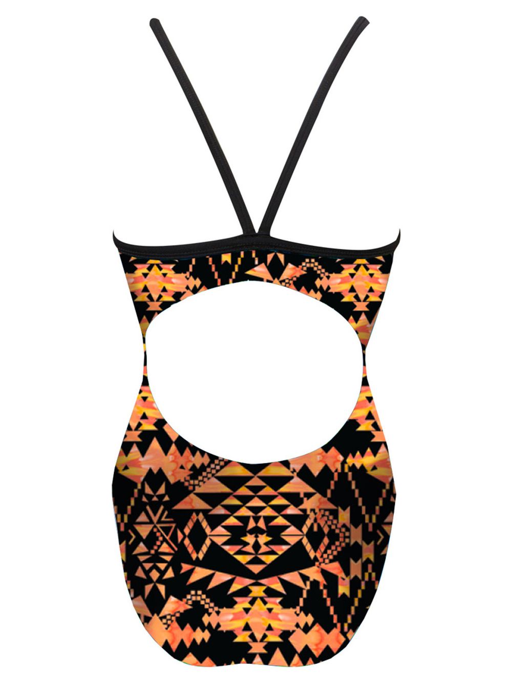 The Finals Aztec Orange One Piece Swimsuit