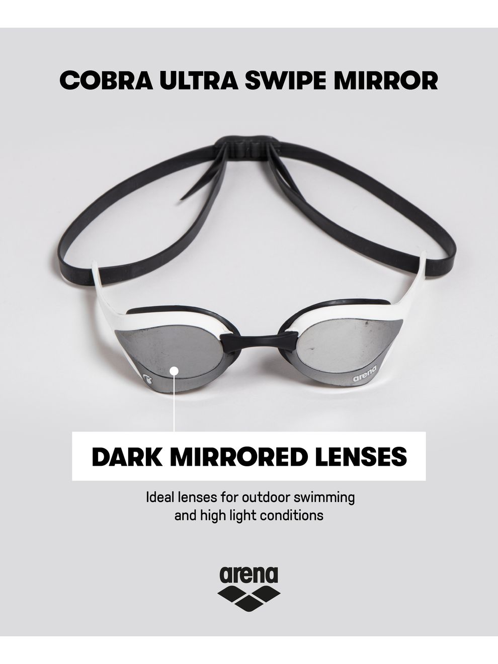 Arena Cobra Ultra Swipe Goggles - Silver Mirror/Pink