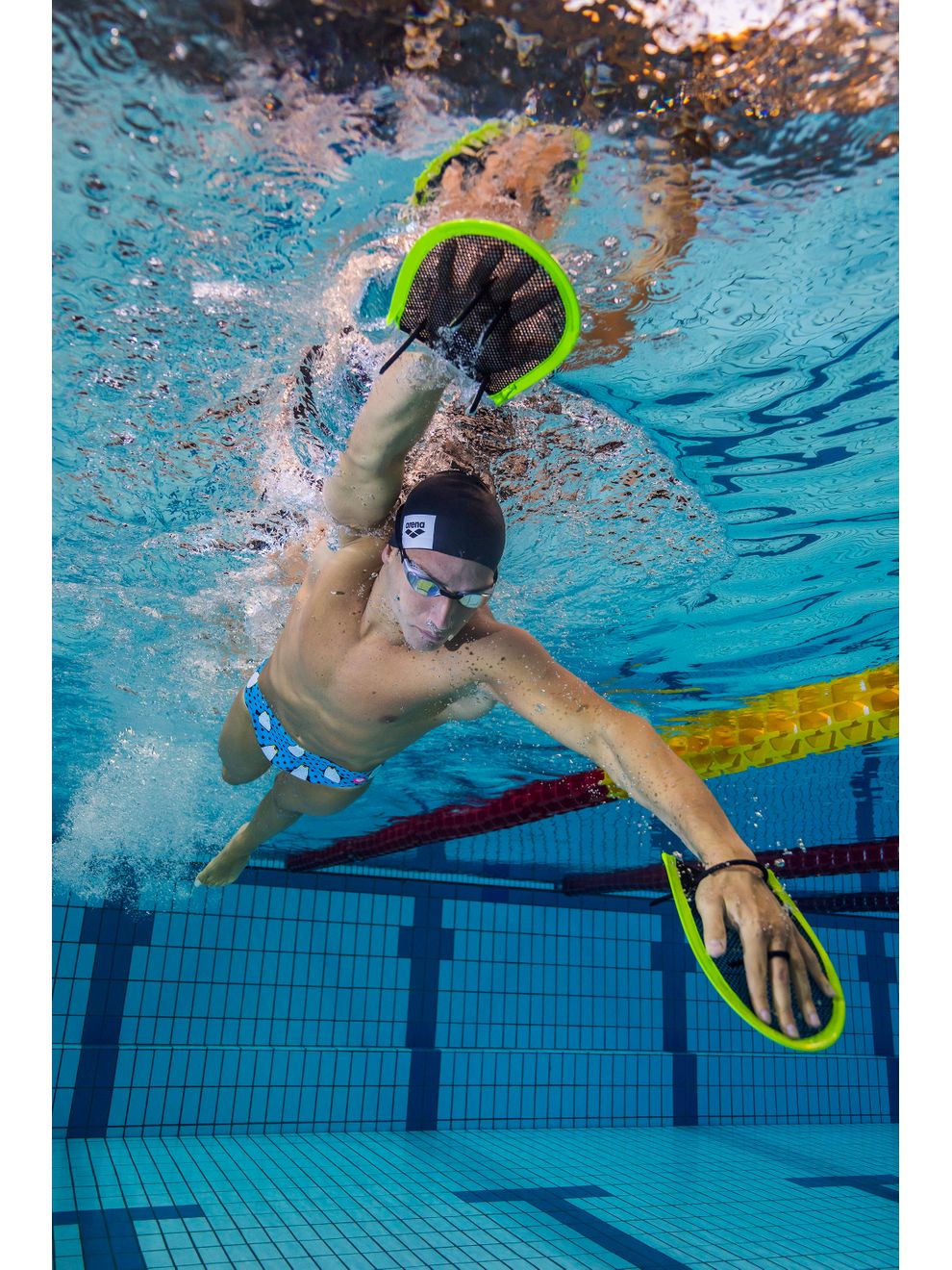 Arena Flex Hand Paddle Set - Black