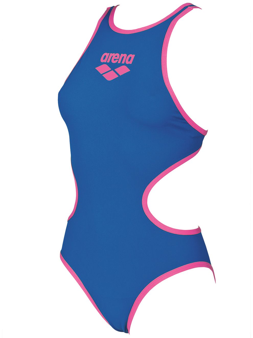 Arena One Biglogo Royal & Fluro Pink Red Womens One Piece