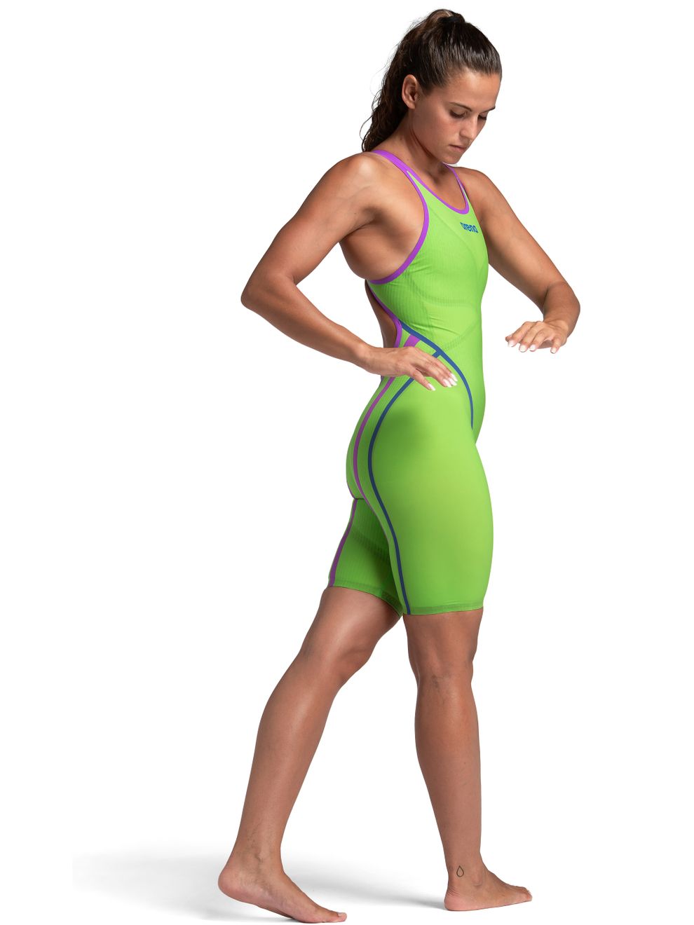 Arena Powerskin Primo Open Back Kneelength - Emerald Boa