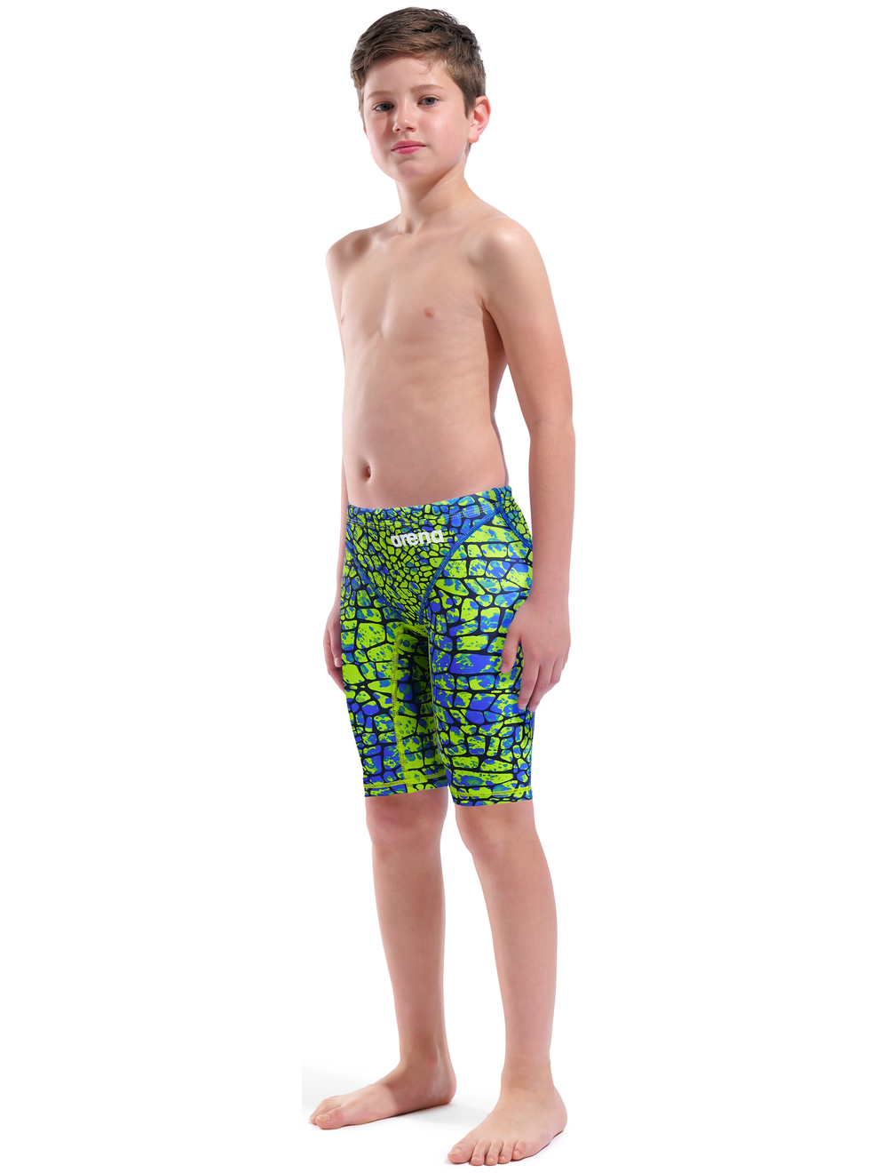 Arena Powerskin ST NEXT Junior Jammers - Snakeskin Green