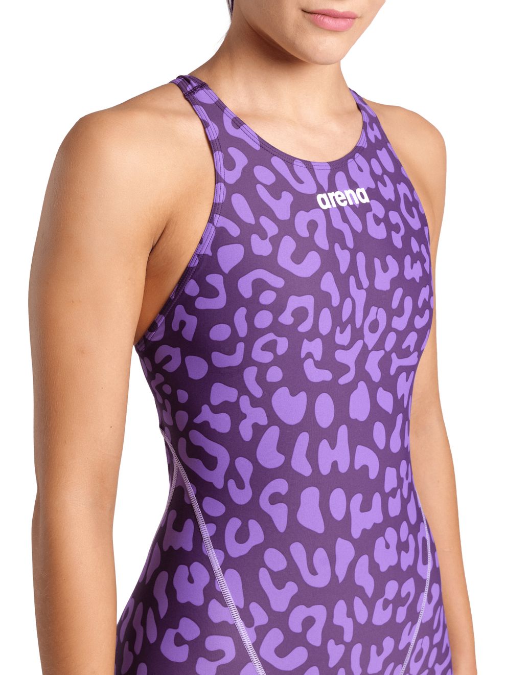 Arena Powerskin ST NEXT Openback Kneeskin - Leopard Violet