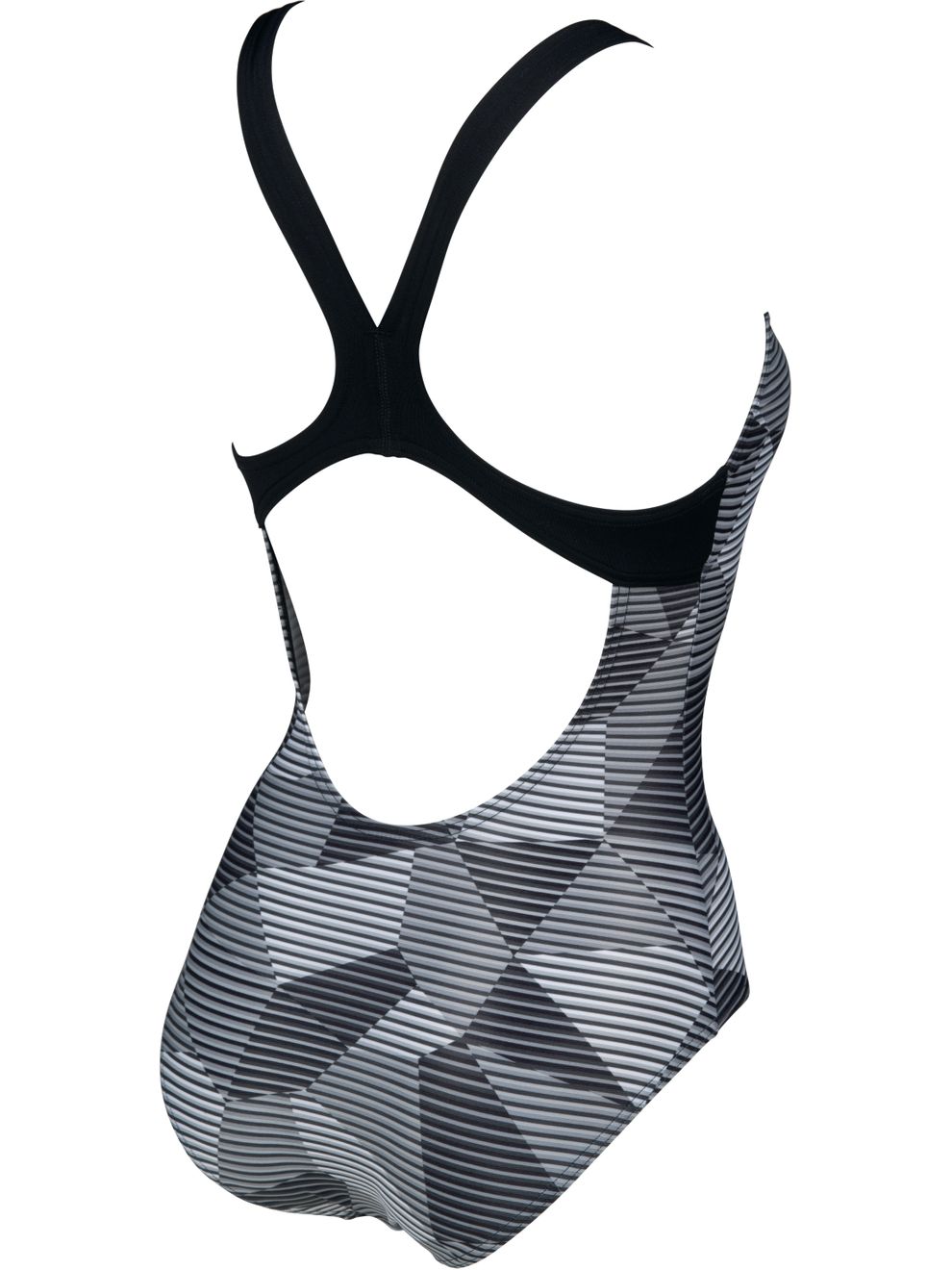 Arena Swim Pro Back One Piece - Striped Geo Black