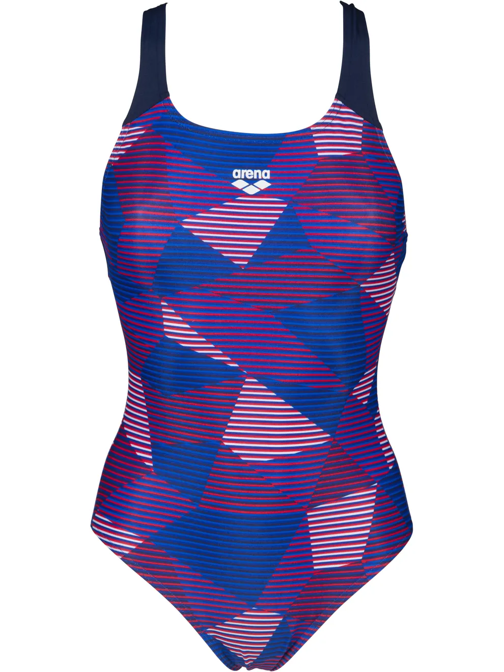 Arena Swim Pro Back One Piece - Striped Geo Navy