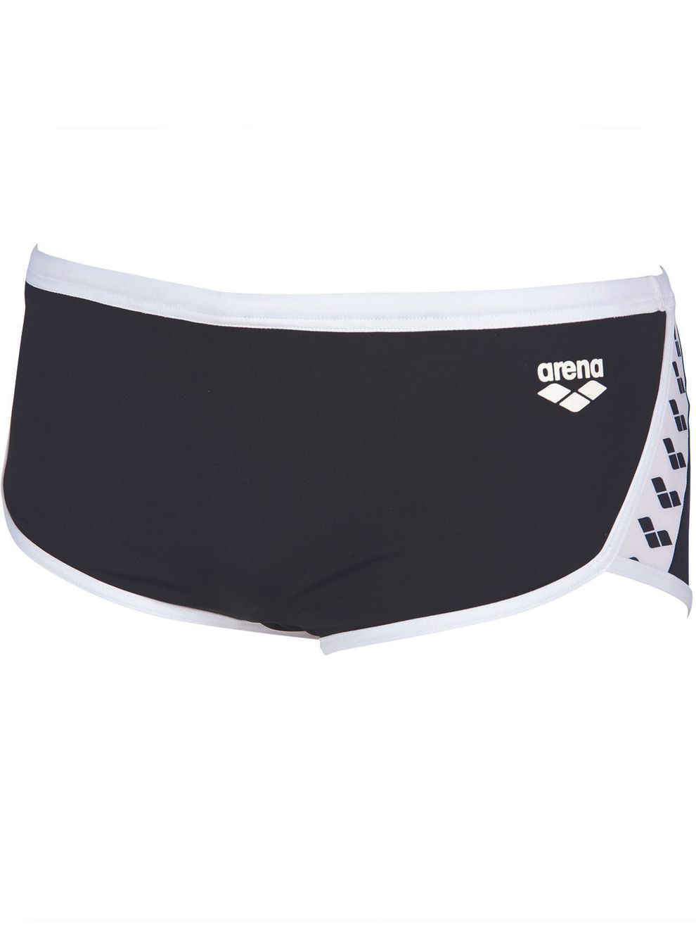 Arena Team Stripe Black & White Mens Low Waist Short