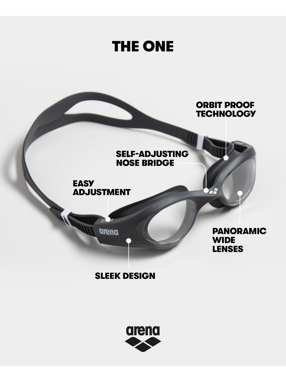 Arena The One Goggles - Smoke/Grey