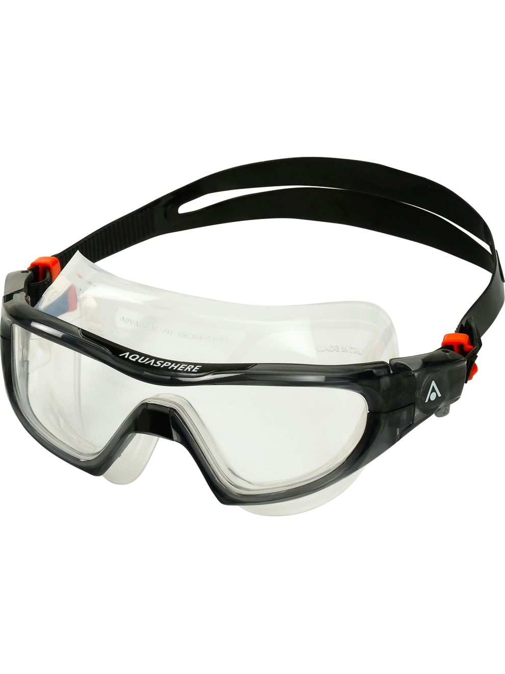 Aqua Sphere Vista Pro Swim Mask - Clear/Dark Grey/Black