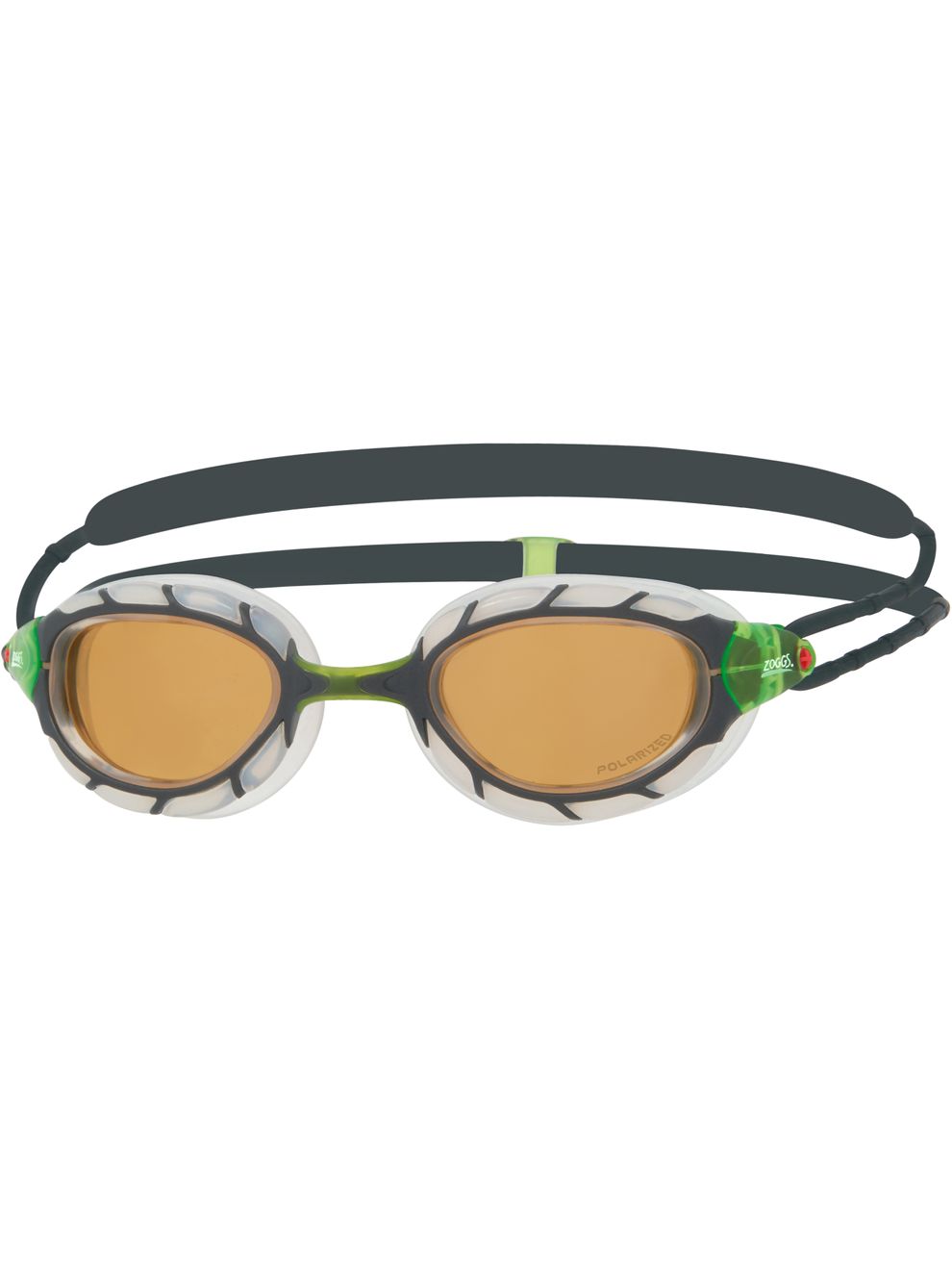 Zoggs Predator Polarized Ultra Goggles - Copper/Metallic Grey/Clear