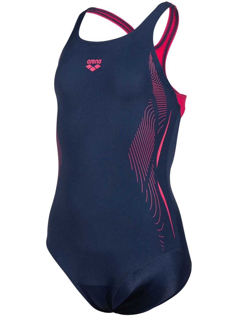 Arena Pro Back One Piece - Navy/Freak Rose