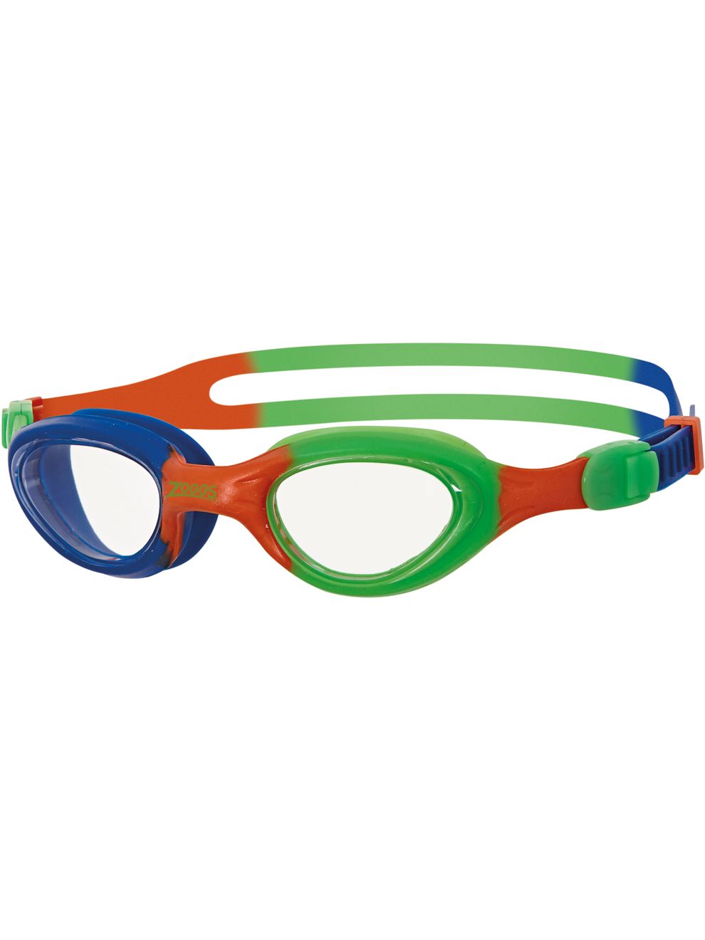 Zoggs Little Super Seal Goggles - Clear/Orange/Green
