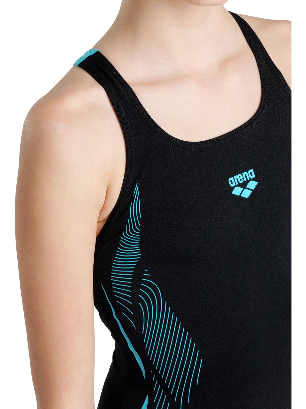 Arena Pro Back One Piece - Black/Martinica