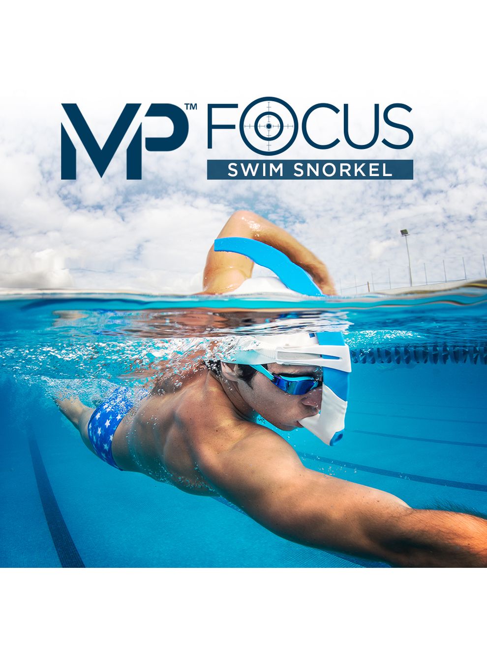 Michael Phelps Focus Centre Snorkel Small Fit - Neon & Black