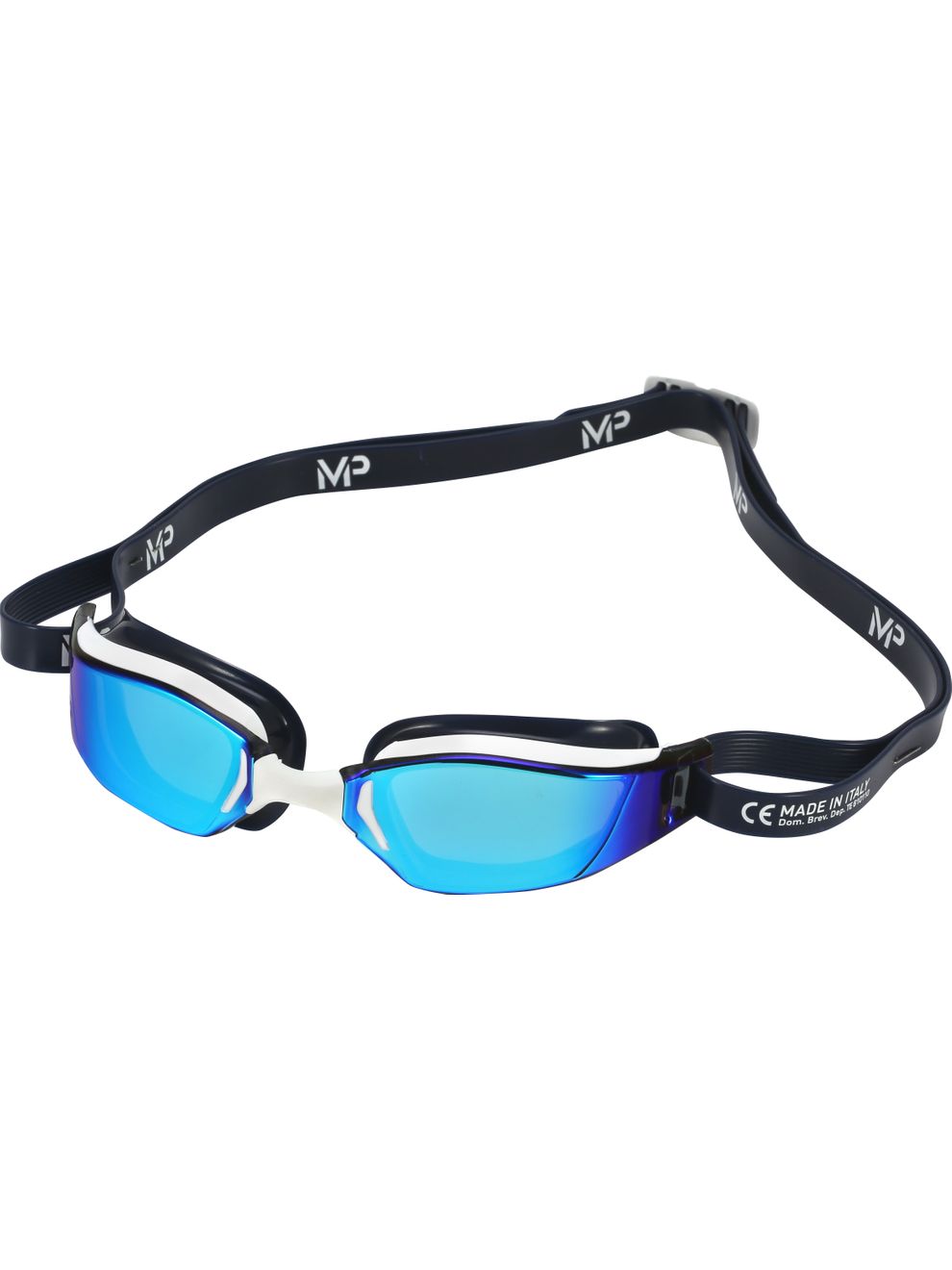 Michael Phelps XCEED Titanium Mirrored Goggles - Blue & White