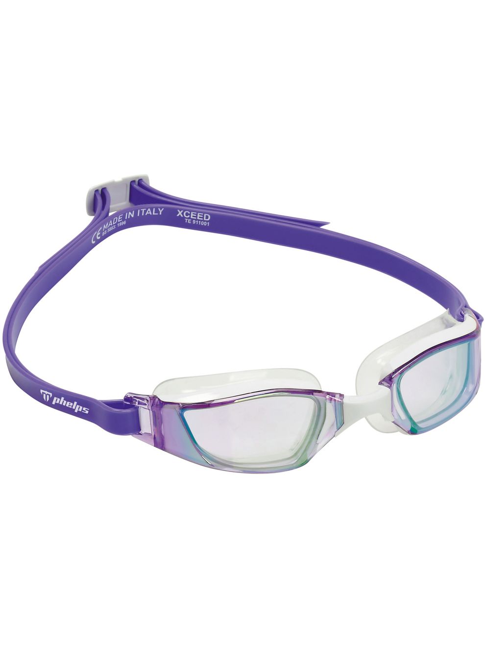 Phelps Xceed Goggles - Titanium Mirrored/White/Purple