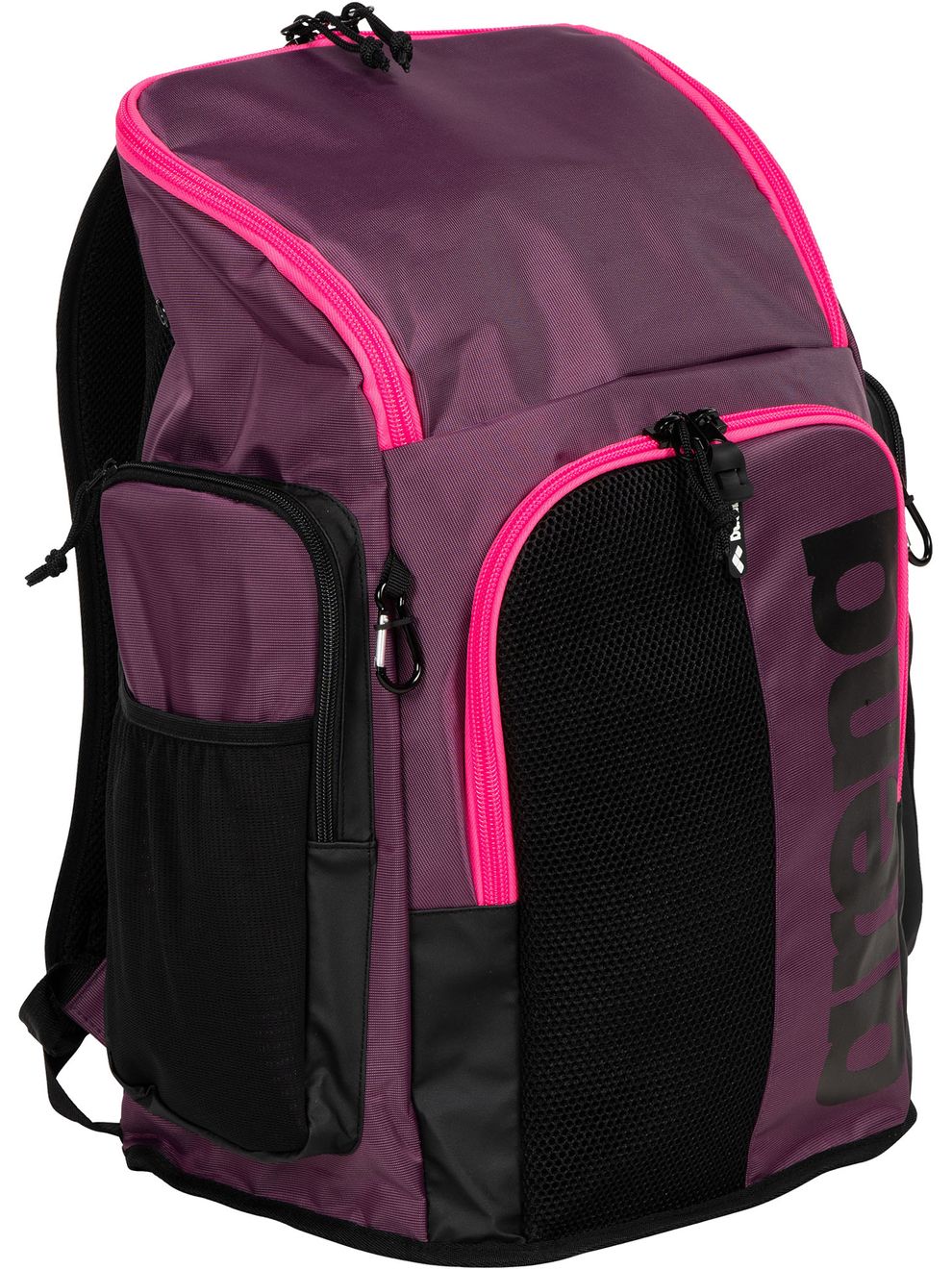 Arena Spiky 3 Backpack 45L - Plum/Neon Pink