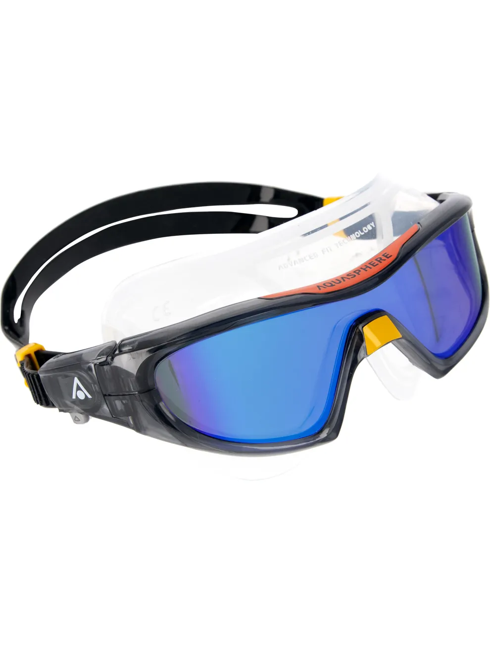 Aqua Sphere Vista Pro Swim Mask - Titanium Indigo Mirror/Grey/Orange