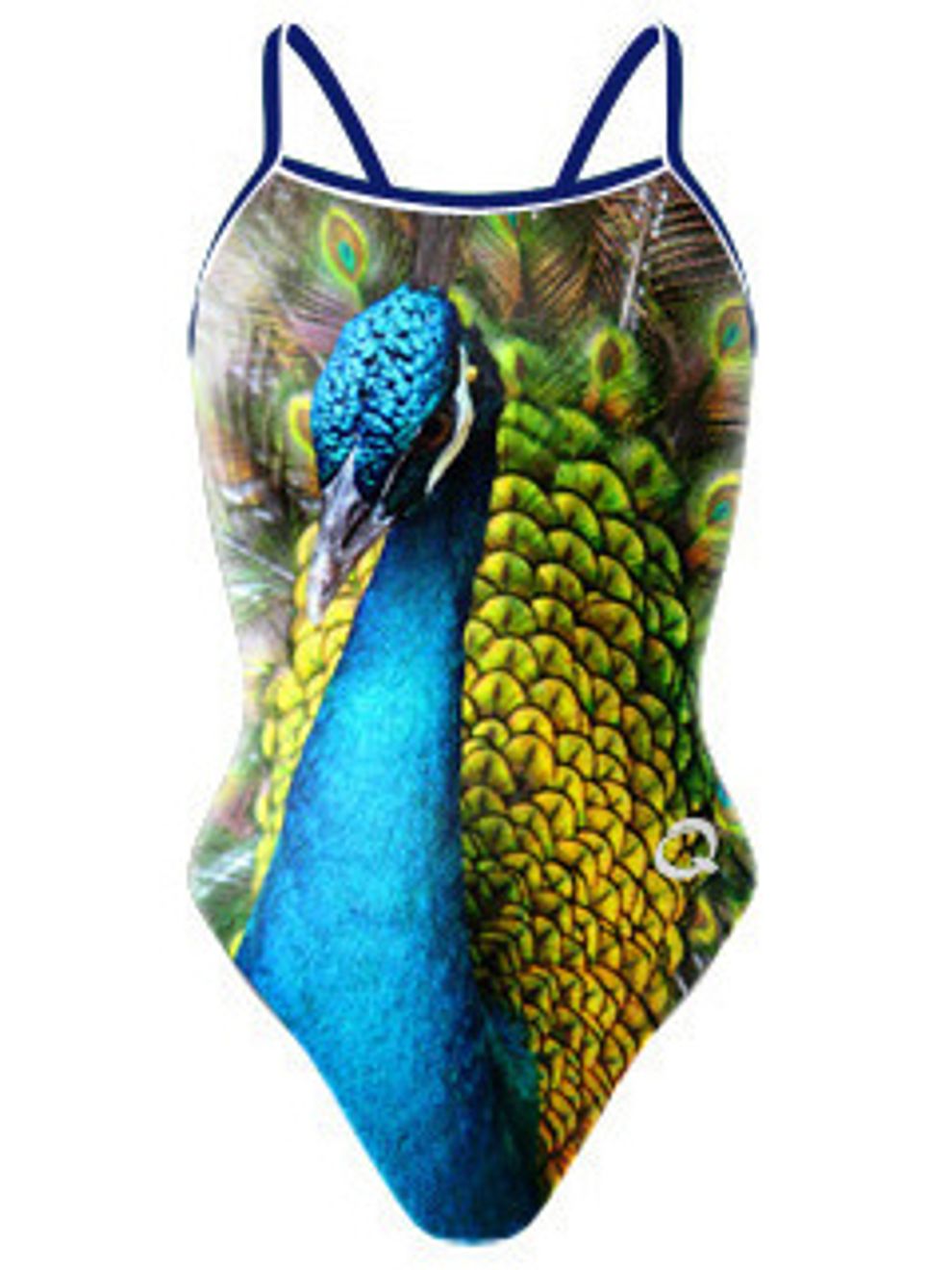 Q Swimwear Peacock One Piece Swimsuit