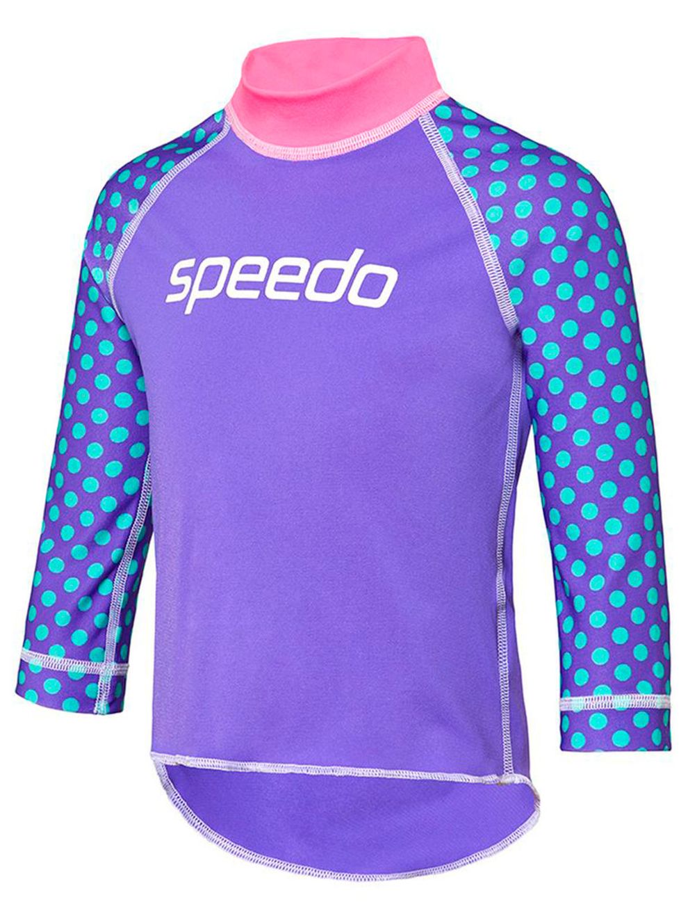 Speedo Logo Sweet Mint Spot Toddler Girls Sun Top