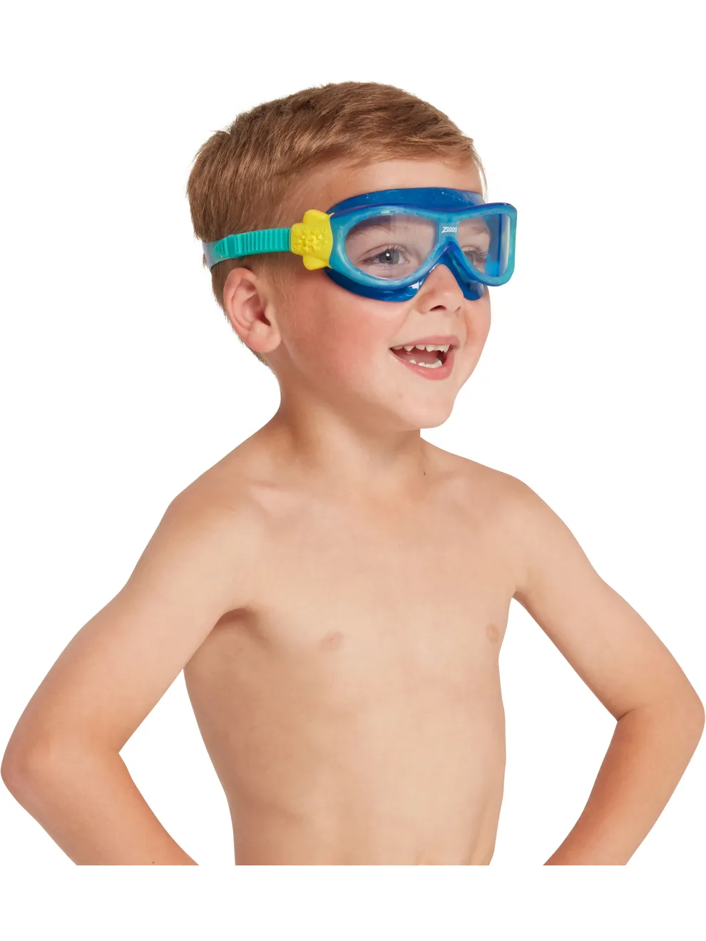 Zoggs Phantom Kids Mask - Clear/Blue/Turquoise