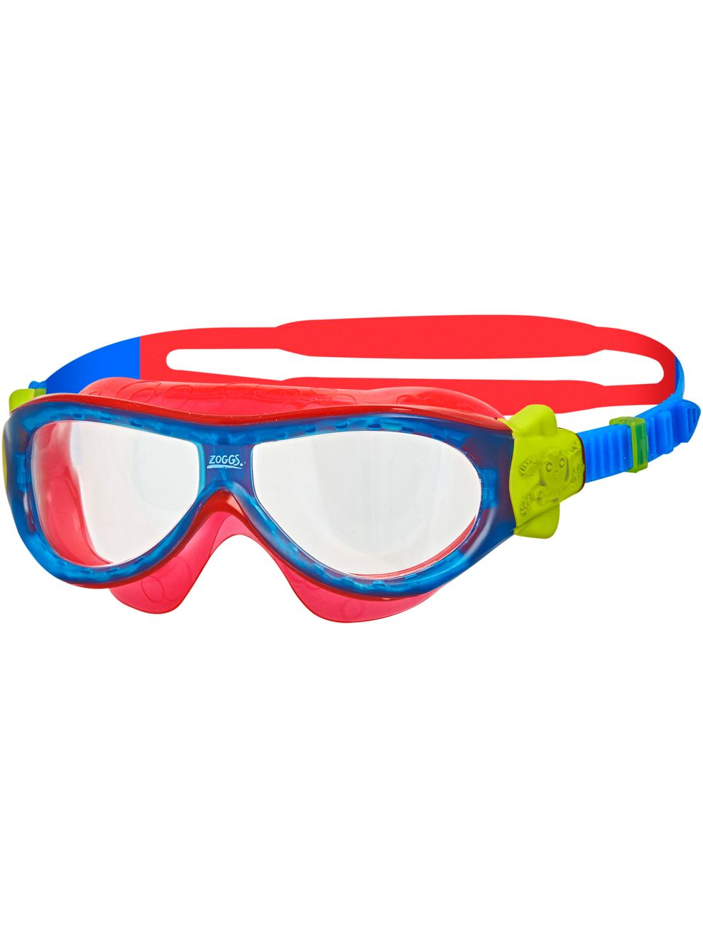 Zoggs Phantom Kids Swim Mask - Clear/Blue/Red