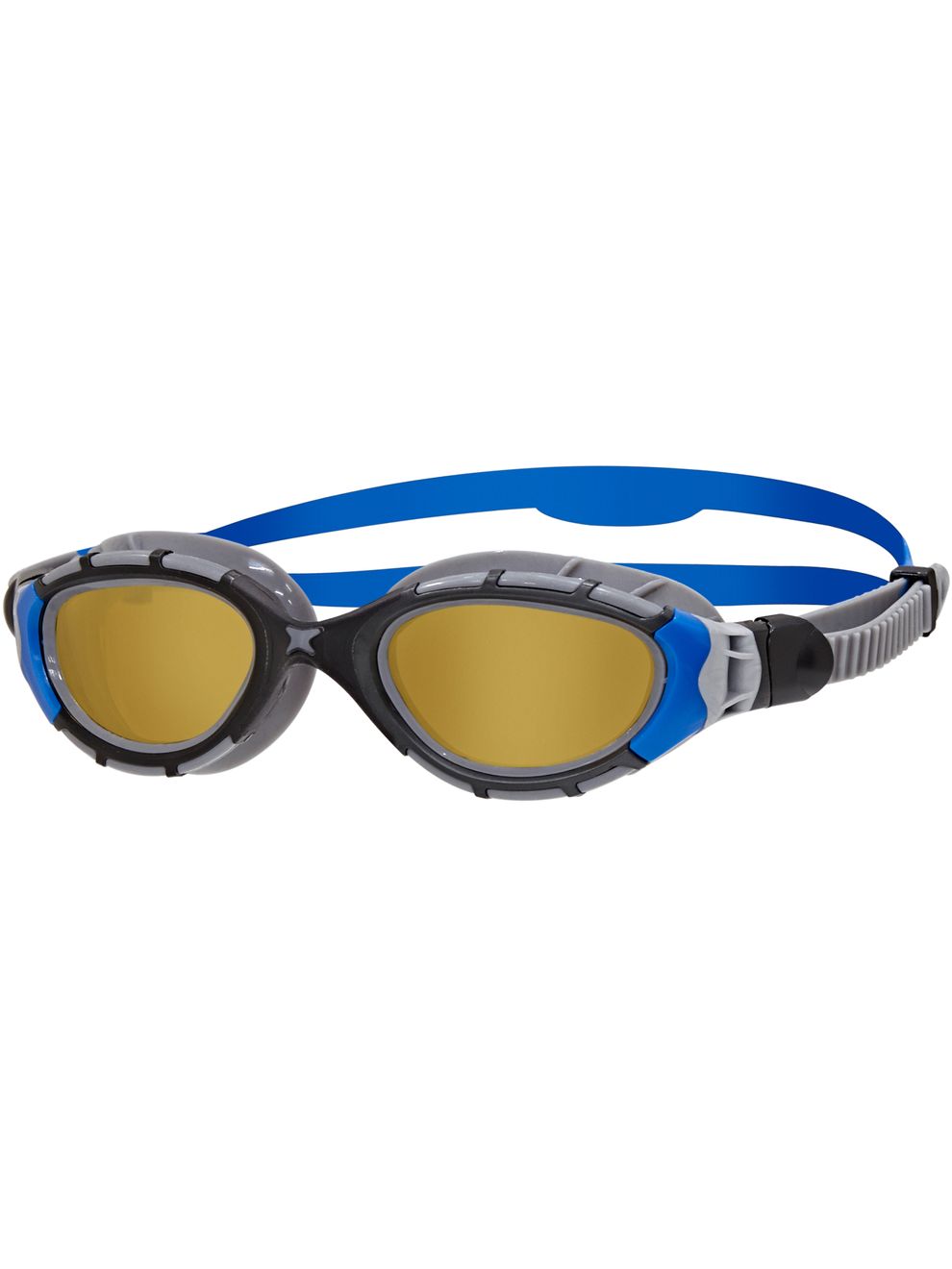 Zoggs Predator Flex Polarized Ultra Goggles Small Fit - Copper/Black/Blue