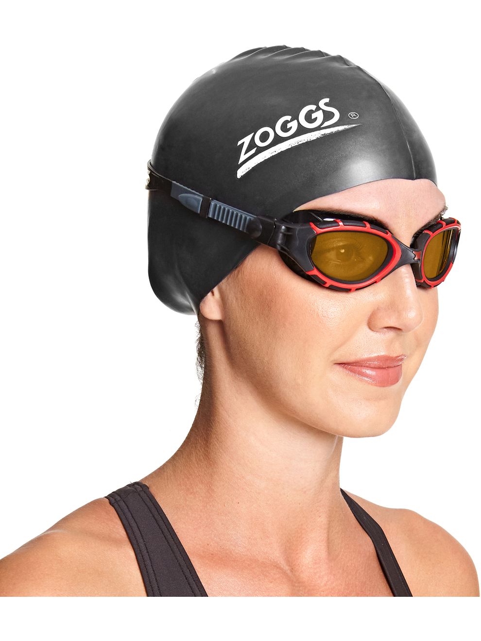 Zoggs Predator Flex Polarized Ultra Goggles Small Fit - Copper/Red/Black