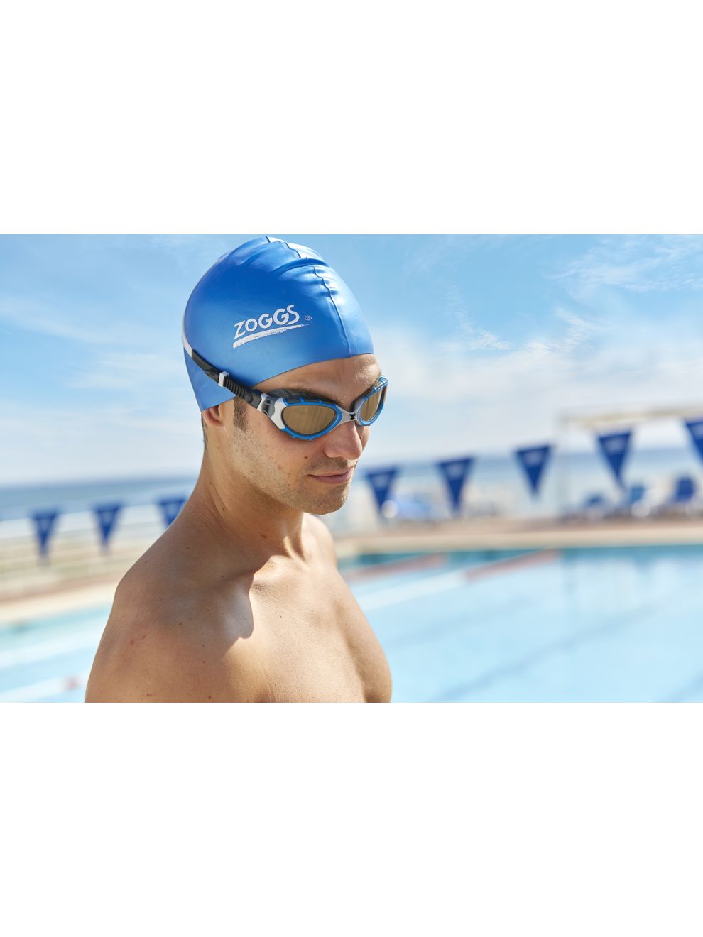 Zoggs Predator Flex Polarized Ultra Reactor Goggles - Copper/Blue/Silver