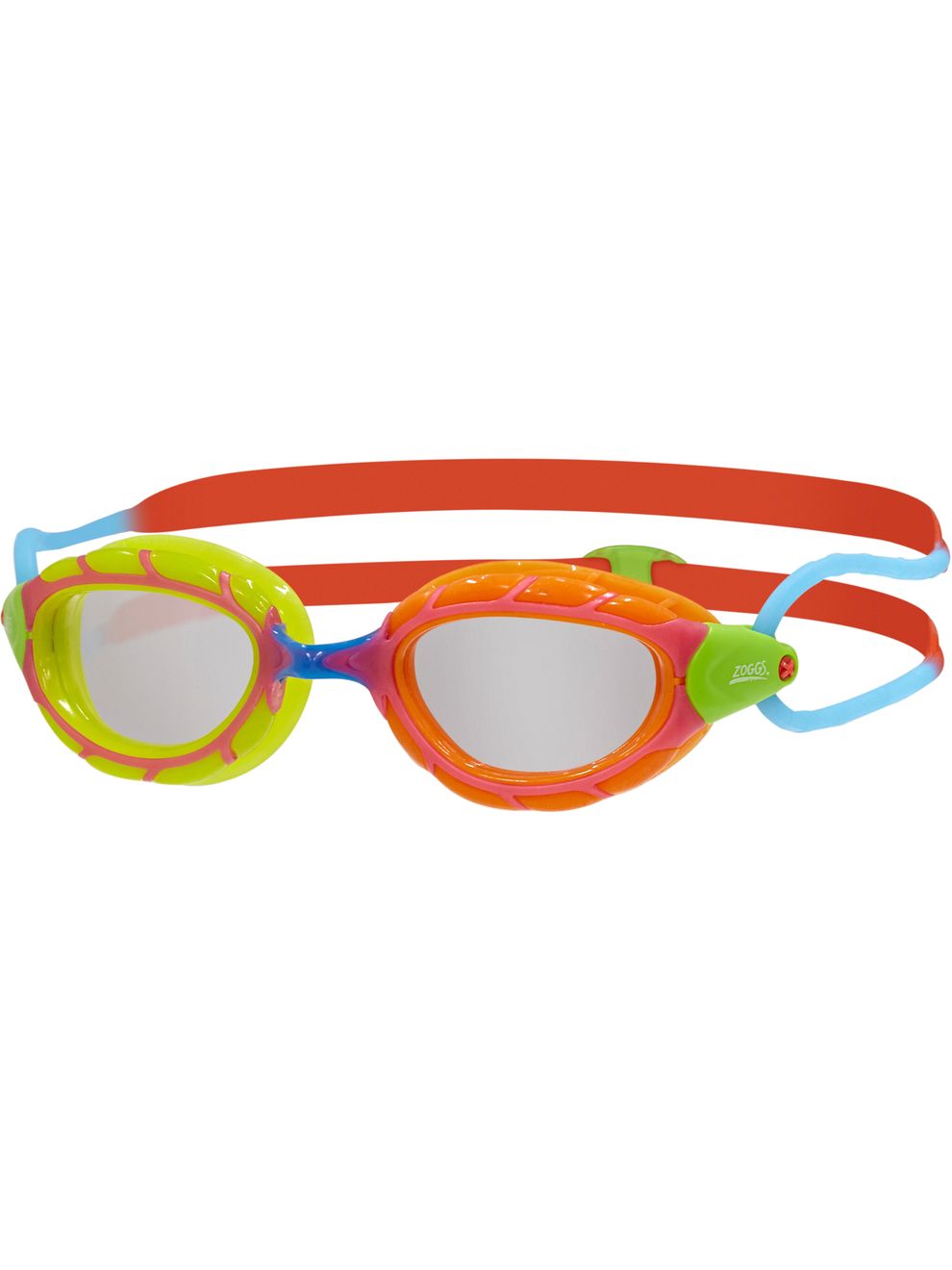 Zoggs Predator Junior Goggles - Clear/Multi/Red