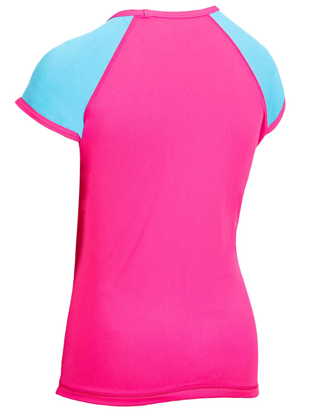 Zoggs Short Sleeve Pink & Blue Girls Sun Top