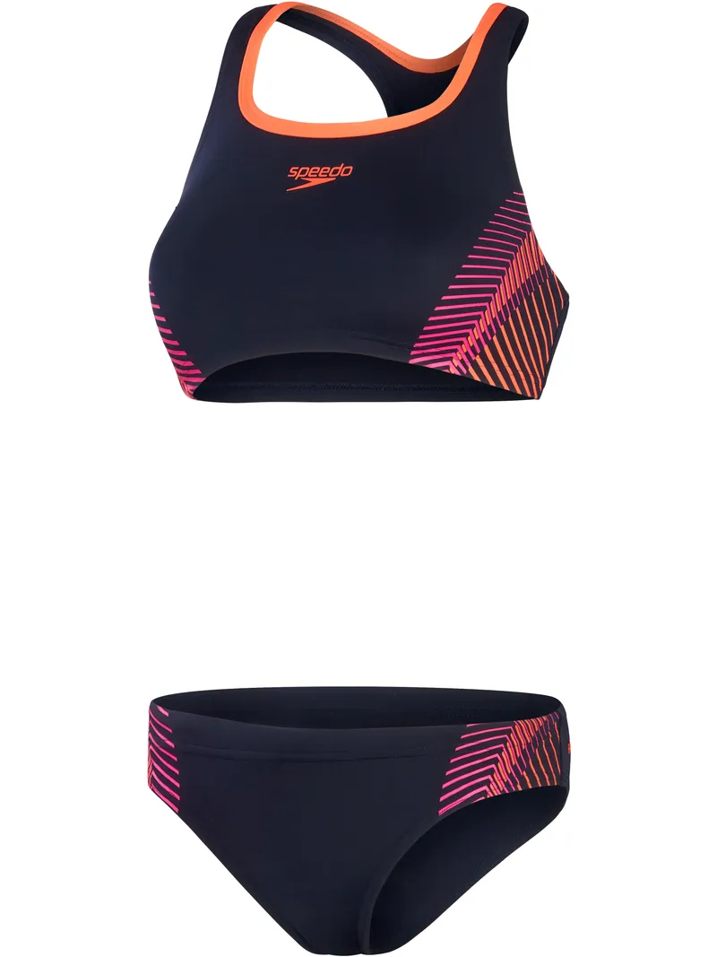 Speedo Two Piece - Navy/Pink/Orange | Swimmer.com.au