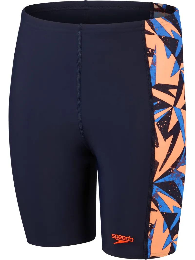 Speedo Panel Jammers - Hyperboom/Cobalt/Orange | Swimmer.com.au